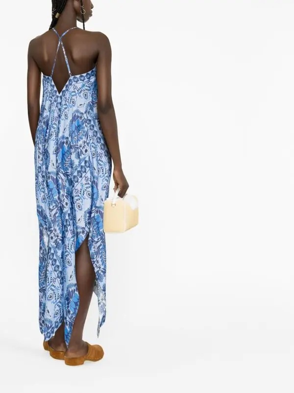 knee length dresses for ladies SANDRO Floral Print Midi Dress