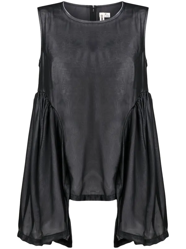 Comme Des Garçons Draped Sleeveless Blouse
