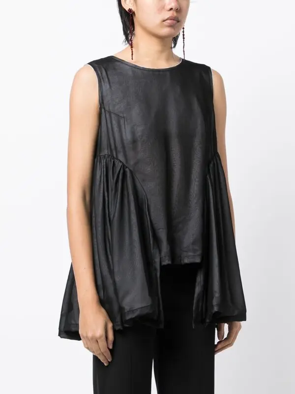 Comme Des Garçons Draped Sleeveless Blouse
