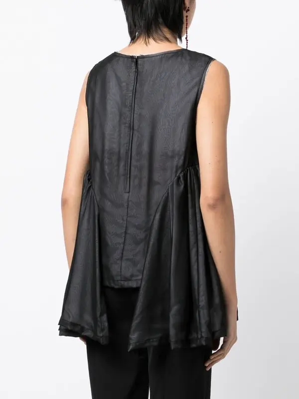 Comme Des Garçons Draped Sleeveless Blouse