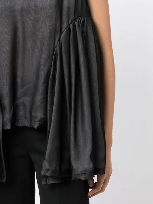 Comme Des Garçons Draped Sleeveless Blouse