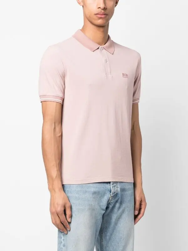 C.P. COMPANY Logo-embroidered Polo Shirt