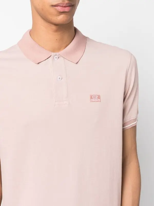 C.P. COMPANY Logo-embroidered Polo Shirt