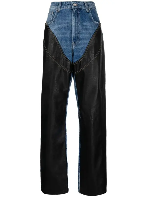 Stella McCartney Alter Mat Chap Panelled Jeans - Blue