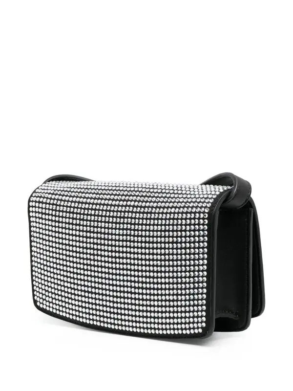 Stella McCartney S-wave Crystal-embellished Crossbody Bag - Black
