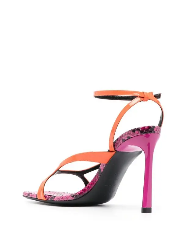 SERGIO ROSSI Aracne 100mm Leather Sandals