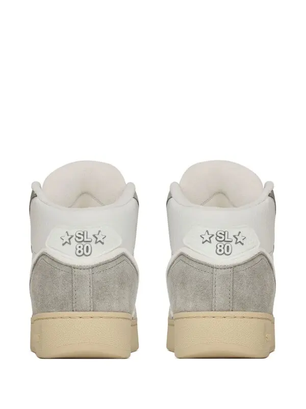 Saint Laurent Sl/80 High-top Sneakers - White