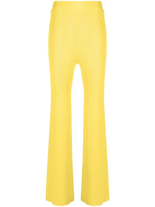 Remain Birger Christensen High-waisted Knitted Trousers - Yellow