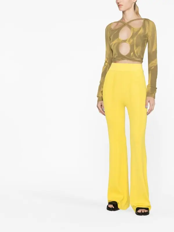 Remain Birger Christensen High-waisted Knitted Trousers - Yellow