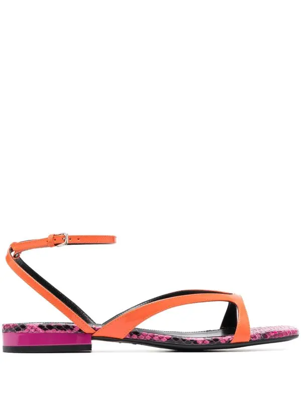 SERGIO ROSSI Ankle-strap Flat Sandals