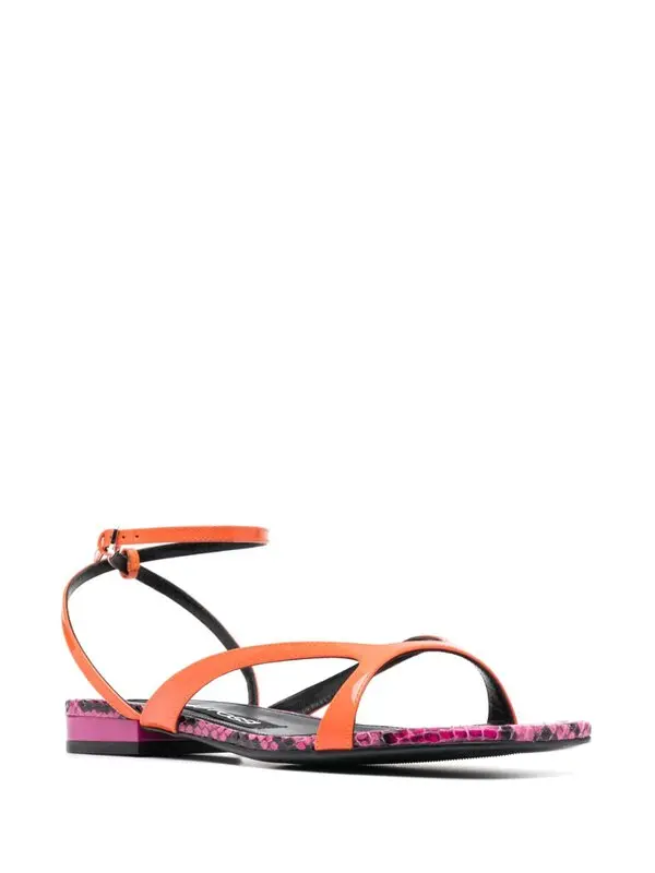 SERGIO ROSSI Ankle-strap Flat Sandals