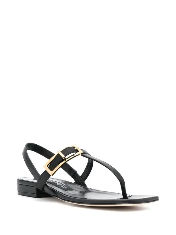 SERGIO ROSSI Buckle-detail Flat Sandals