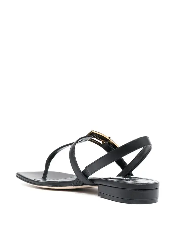SERGIO ROSSI Buckle-detail Flat Sandals