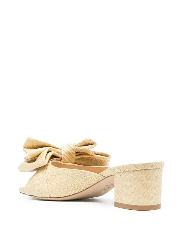 STUART WEITZMAN Loveknot 50 Block Slides - Neutrals