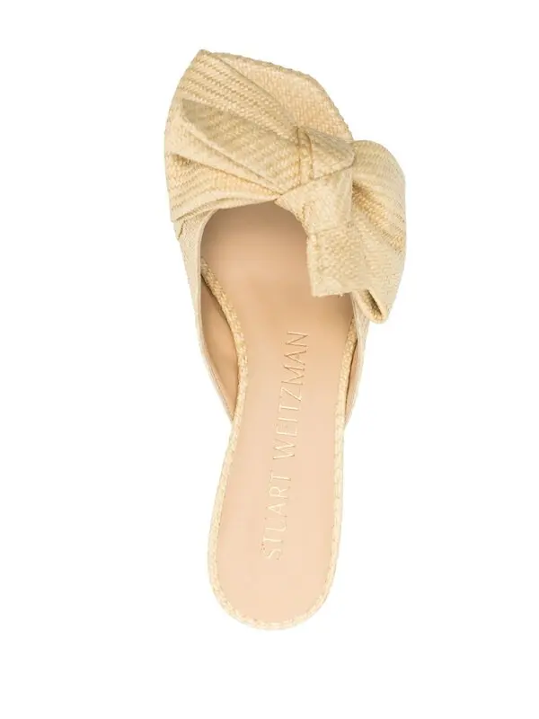 STUART WEITZMAN Loveknot 50 Block Slides - Neutrals
