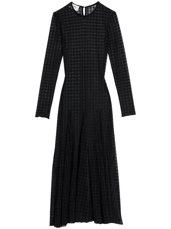 AMI Paris Checked Midi Dress