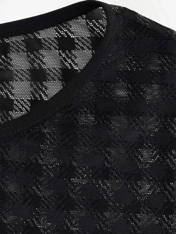 AMI Paris Checked Midi Dress