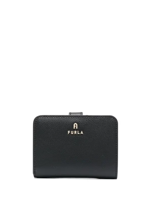 Furla Logo-lettering Leather Wallet - Black