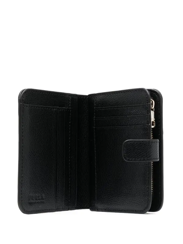 Furla Logo-lettering Leather Wallet - Black