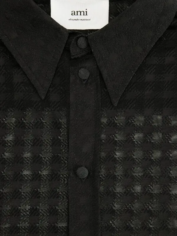 AMI Paris Semi-sheer Check Shirt