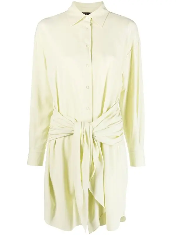 Maje Tie-waist Shirt Dress