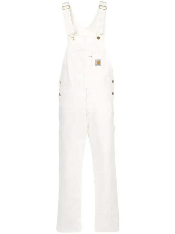 Carhartt Work In Progress Straight-leg Denim Overalls - White