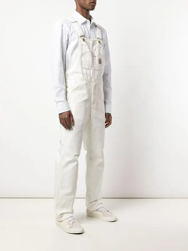 Carhartt Work In Progress Straight-leg Denim Overalls - White