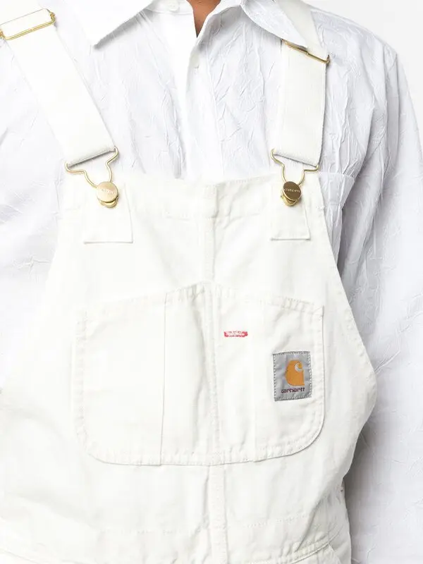 Carhartt Work In Progress Straight-leg Denim Overalls - White
