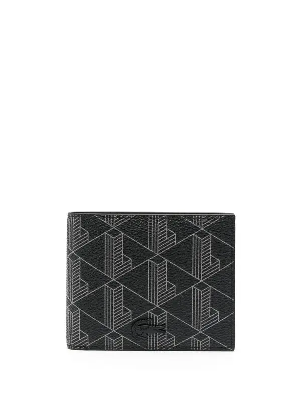 Lacoste The Blend Monogram Wallet - Black