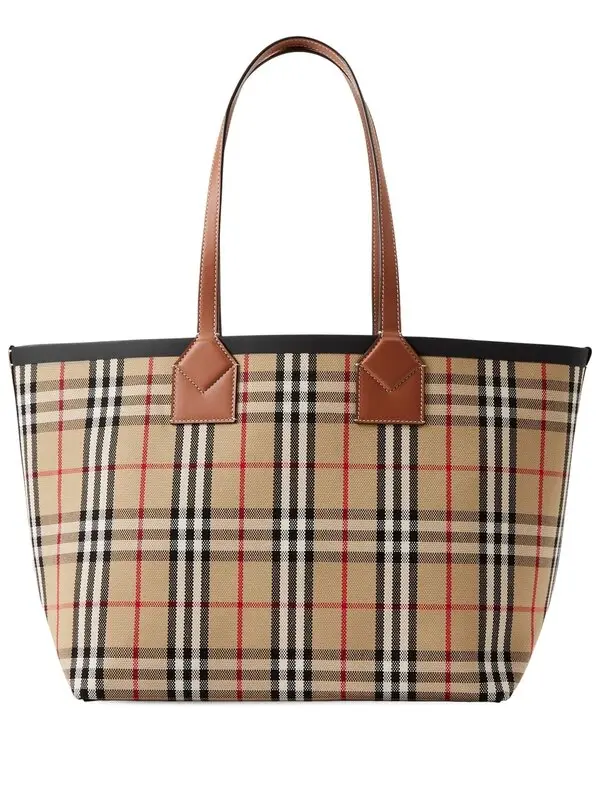 Burberry London Check-pattern Tote Bag - Brown