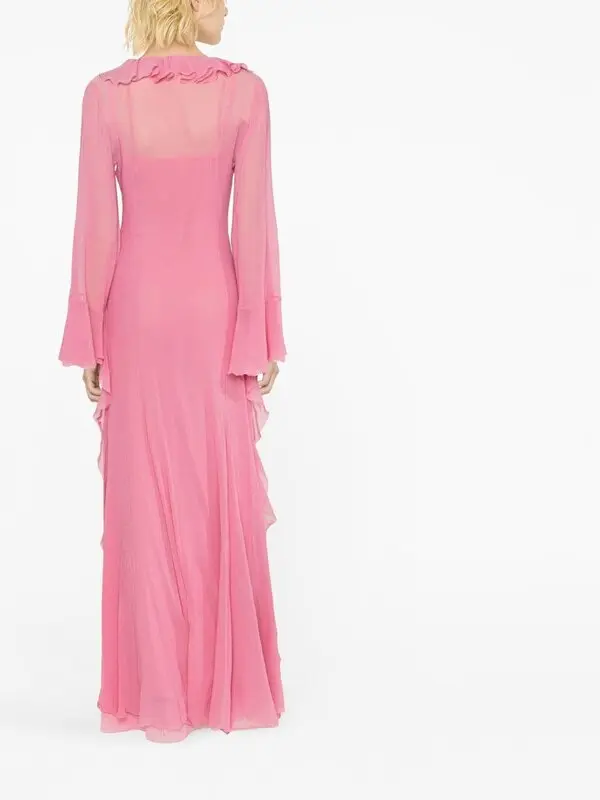 Blumarine Ruffled Chiffon Gown