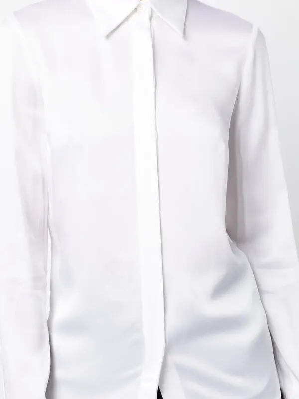 Michael Kors Hansen Charmeuse Long-sleeve Shirt