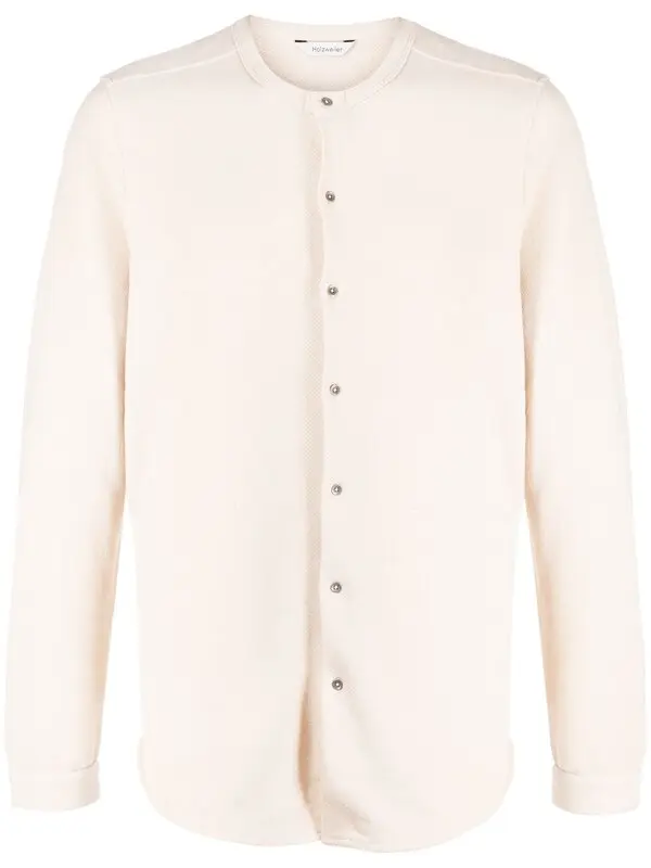 HOLZWEILER Henley-collar Button-down Shirt