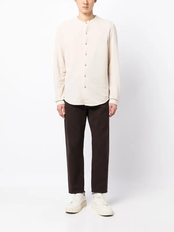 HOLZWEILER Henley-collar Button-down Shirt