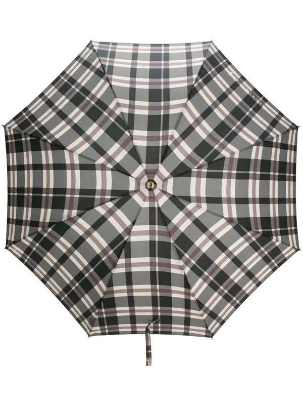 Mackintosh Heriot Whangee Handle Umbrella - Grey