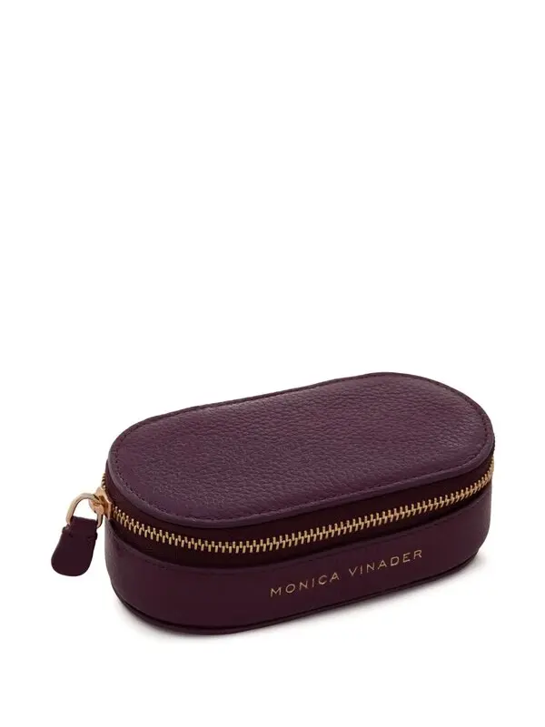 Monica Vinader Oval Pebbled-leather Jewellery Box