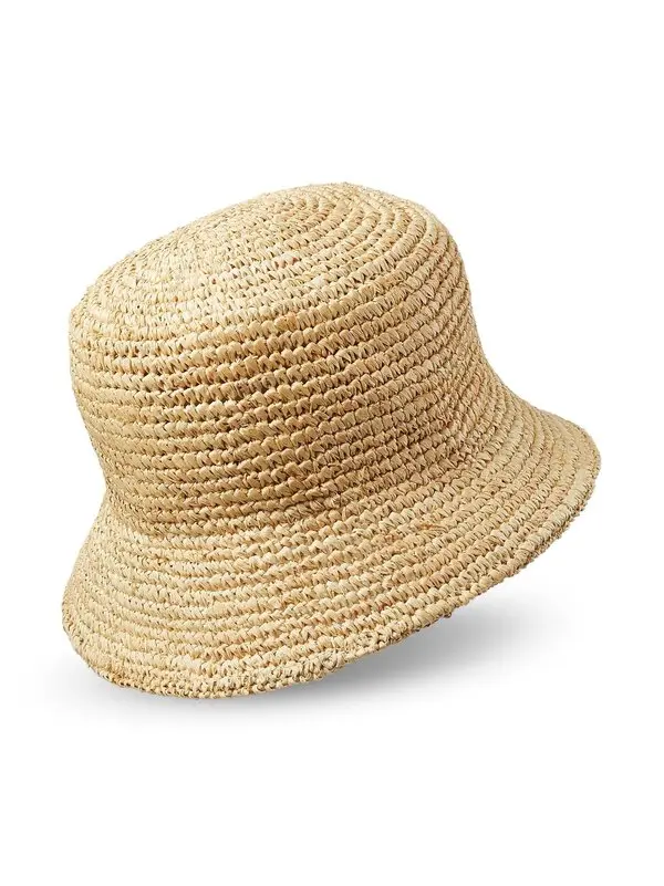 JIMMY CHOO Atena Embroidered-logo Raffia Hat