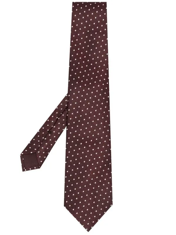 TOM FORD Polka-dot Silk Tie - Red