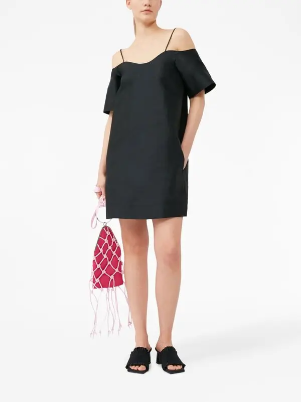 GANNI Cold-shoulder Mini Dress