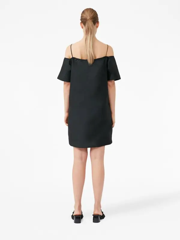 GANNI Cold-shoulder Mini Dress