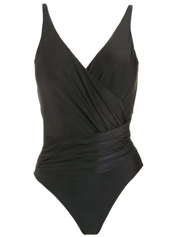 LYGIA & NANNY Draped Open-back Swimsuit - Black