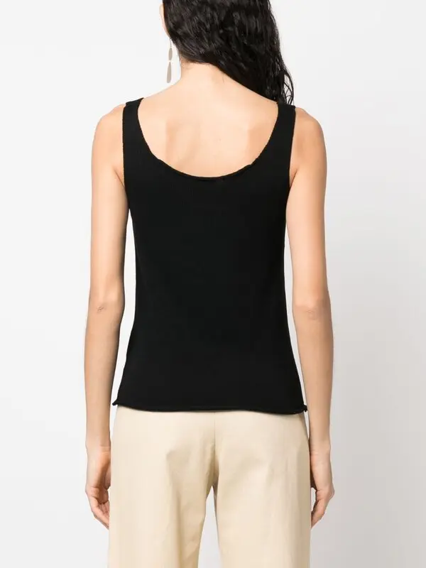 Aspesi Scoop Neck Knit Top - Black
