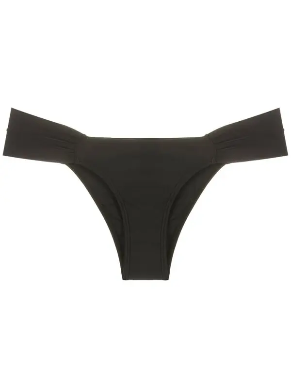 LYGIA & NANNY Ritz Ruched Bikini Bottom - Black