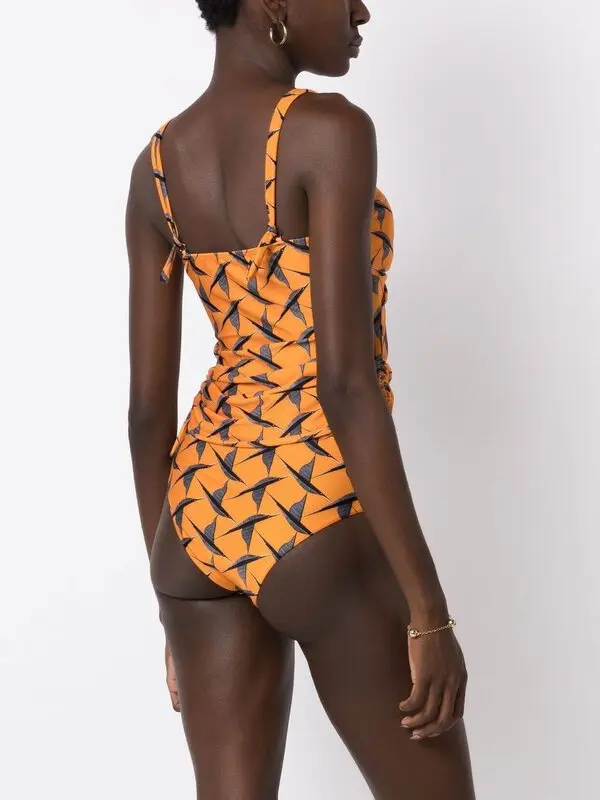 LYGIA & NANNY Bruma Lace-up Tankini - Orange