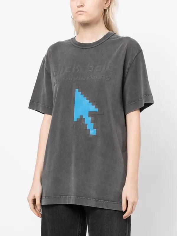 Alexander Wang Clickbait Graphic-Print T-Hirt - Grey | Editorialist