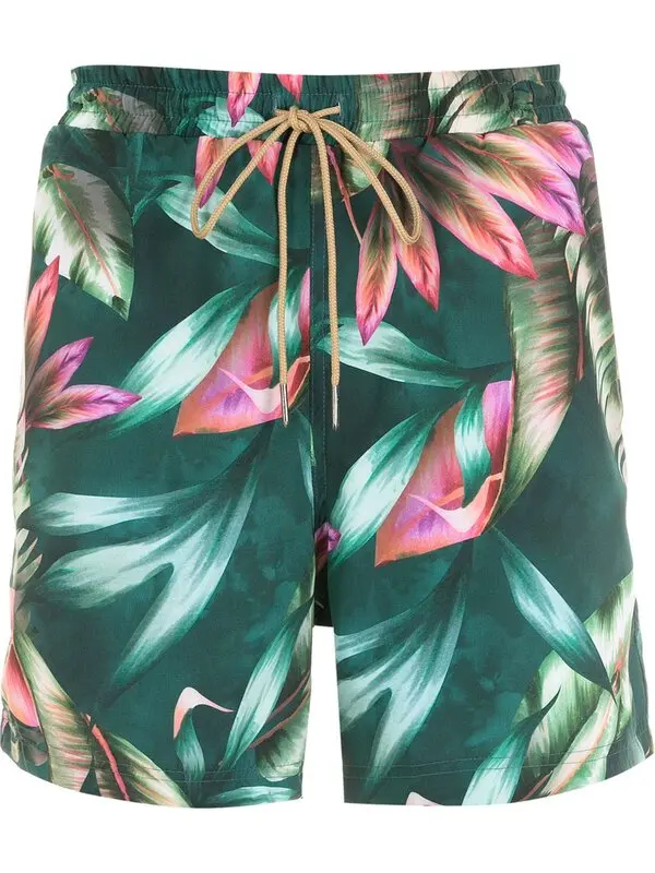 LYGIA & NANNY Foliage-print Swimming Shorts - Green