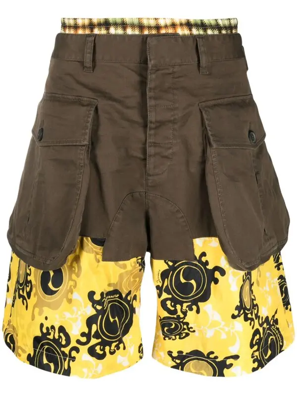 Dsquared2 Layered-effect Cotton Shorts