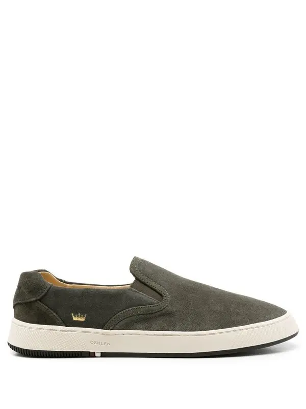 OSKLEN Branded Heel-counter Slip-on Sneakers - Green