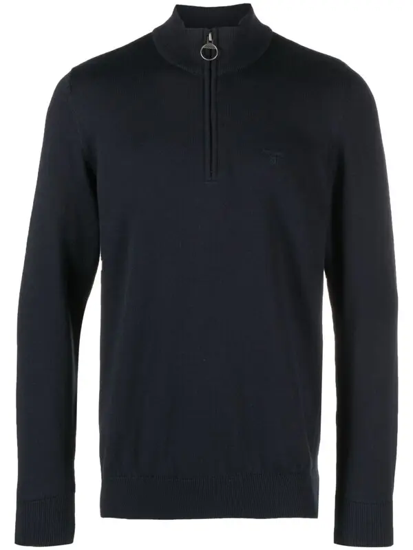 Barbour Logo-embroidered Half-zip Jumper