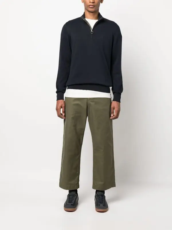 Barbour Logo-embroidered Half-zip Jumper